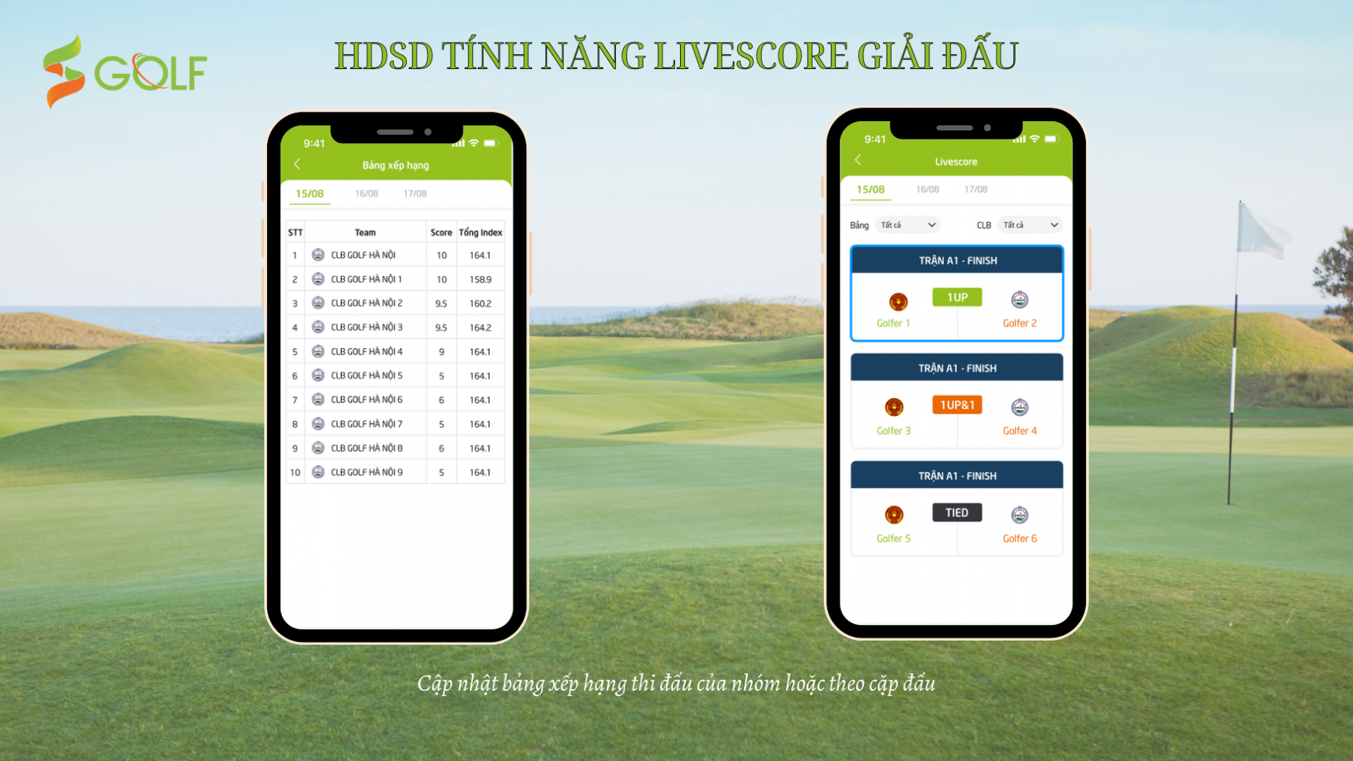HƯỚNG DẪN SỬ DỤNG HỆ THỐNG LIVESCORE TRỰC TRUYẾN - CẬP NHẬT KẾT QUẢ ...